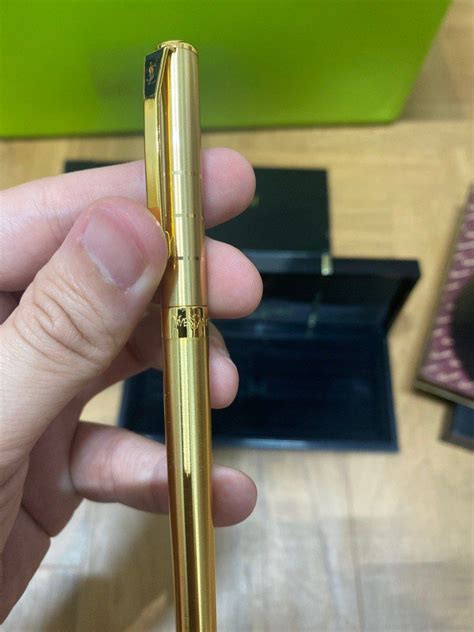 Ysl Roller Ball Pen Gold Luxury Accessories On Carousell