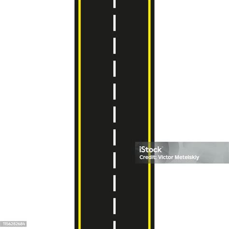 아스팔트 도로입니다 흰색 배경에 고립 된 원활한 도로 벡터 그림입니다 도로 표시에 대한 스톡 벡터 아트 및 기타 이미지 도로