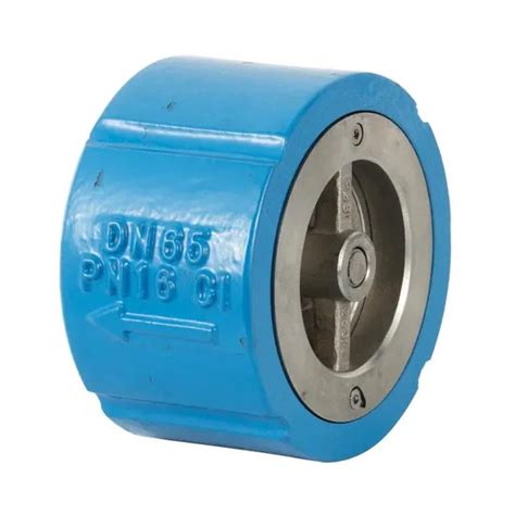 Dn65 Pn16 Ci Cast Iron Body Lug Flange Double Plate Dual Disc Wafer