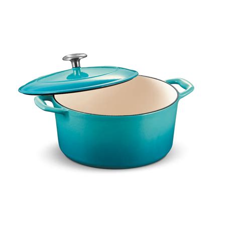 Tramontina Gourmet Enameled Cast Iron Round Dutch Oven Light Blue 55qt
