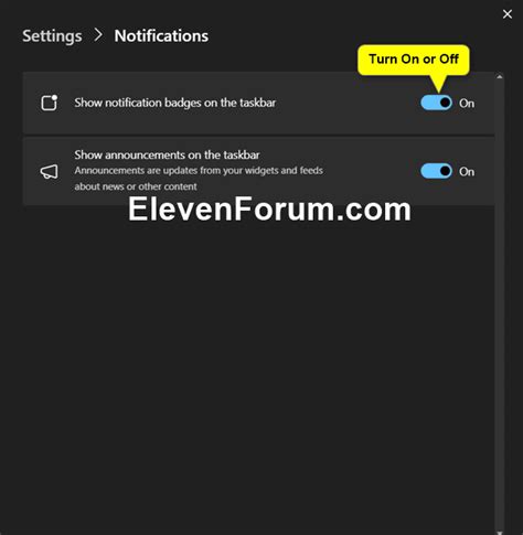 Enable Or Disable Notification Badges For Widgets On Taskbar In Windows