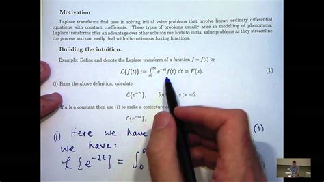 Intro To Laplace Transform And How To Calculate Them Youtube