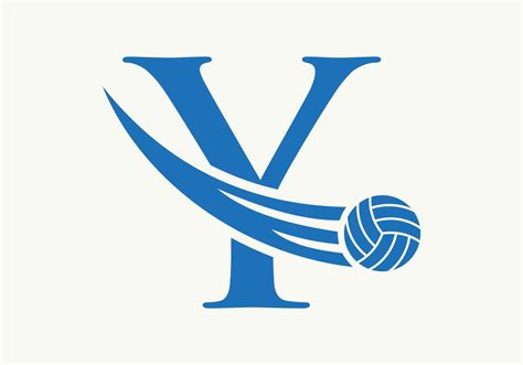Letter Y Volleyball Logo Design Sign Volleyball Sports Logotype Symbol