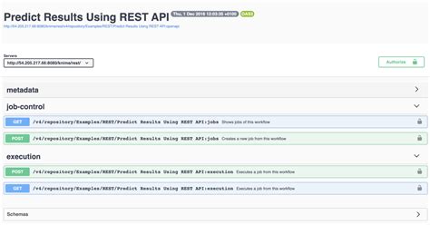 the knime server rest api knime