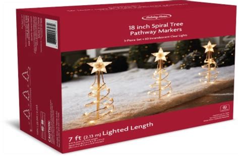 Holiday Home® Christmas Spiral Christmas Tree Pathway Markers 3 Pack
