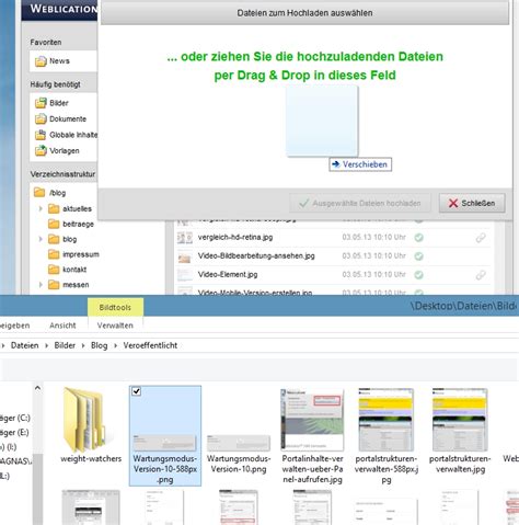 Version 10 Drag Drop Upload Direkt In Weblication