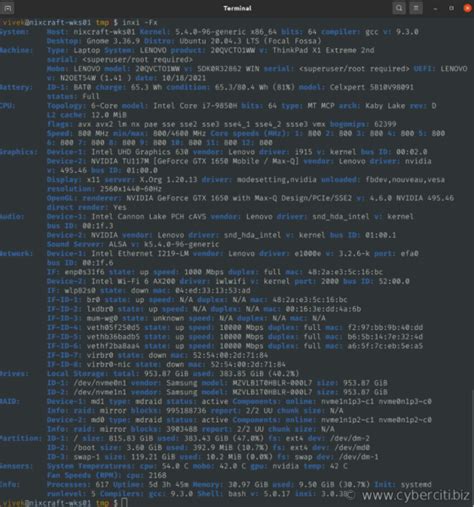 Linux Command To Find The System Hardware Configuration Info NixCraft