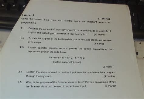 Solved Question Using The Correct Data Types And Variable Chegg