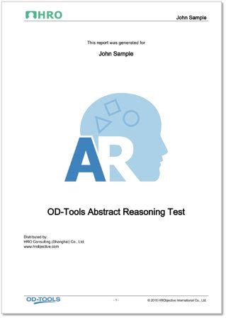 OD Tools Abstract Reasoning Test AR OD Tools Abstract Reasoning Test AR