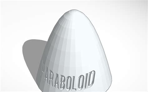 3d Design Paraboloid Tinkercad
