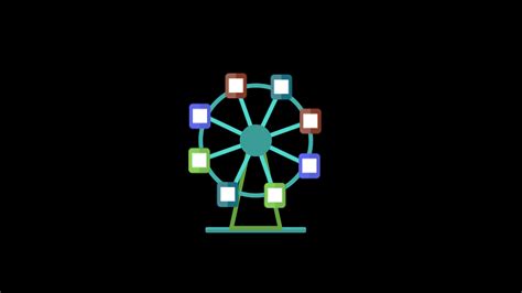ferris wheel animation stock video footage for free download