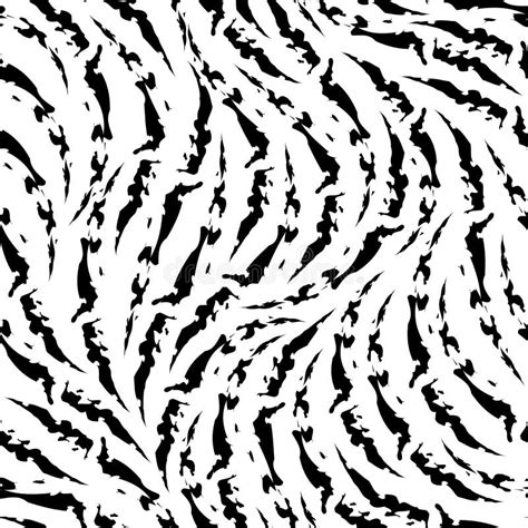 Stock Seamless Black And White Vector Zebra Skin Patternabstract Torn