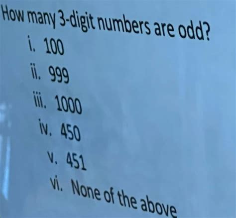 Solved How Many Digit Numbers Are Odd Ii Chegg Com