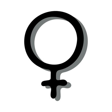 Seven Hand Drawn Female Gender Identity Icon Symbol Used To Represent