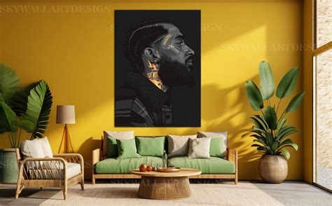 Nipsey Hussle Nipsey Hussle Poster Art Music Art Rap King Print American Singer American