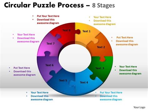 Components Circular Puzzle Process Presentation PowerPoint Diagrams PPT Sample