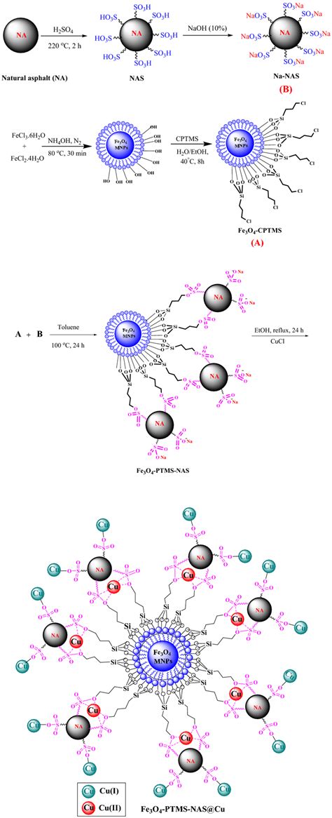the general route for the synthesis of fe3o4 ptms nas cu mnps