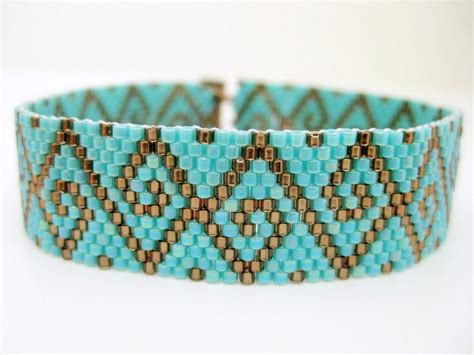Peyote Pattern Swirls Instant Download Pdf Peyote Stitch