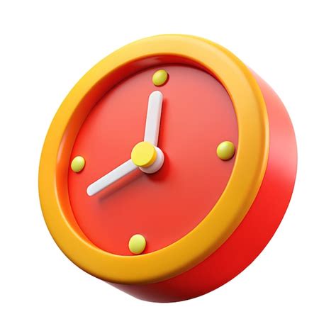 premium photo 3d rendering clock icon illustration