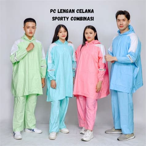 Jual Jas Hujan Poncho Lengan Celana Sporty Combinasi PENGUIN S Shopee Indonesia