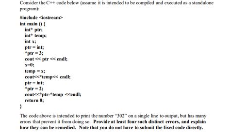 Solved Consider The C Code Below Assume It Is Intended To