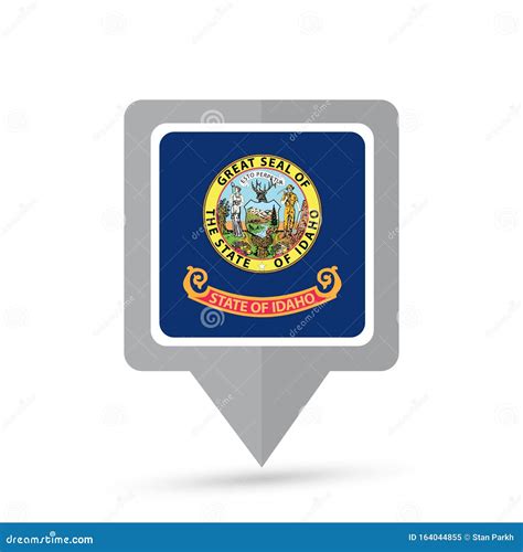Idaho State Flag Map Icon Stock Vector Illustration Of Position