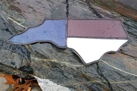 Nc Stained Glass North Carolina Suncatcher Army Suncatcher Etsy