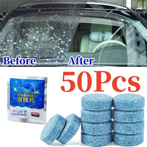 50pcs Car Windshield Cleaner Glass Cleaner Car Solid Wiper Window