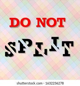 Do Not Split Banner Square Pastel Stock Vector Royalty Free