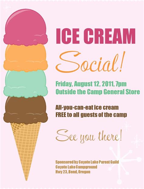 Ice Cream Social Flyer Desalas Template