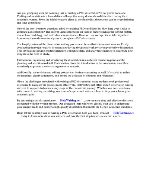 How Long Does A Phd Dissertation Take Pdf Thesis Doctor Of Philosophy