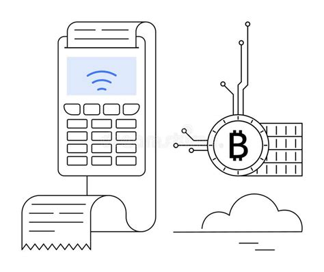 Modern Payment Terminal With Cryptocurrency Integration In Digital