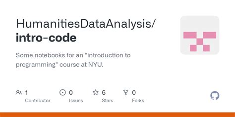Github Humanitiesdataanalysisintro Code Some Notebooks For An