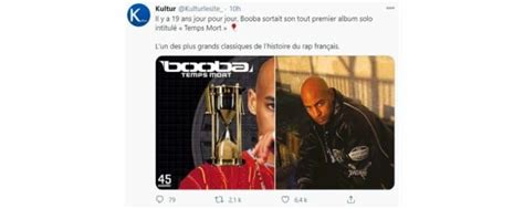 Booba fête les 19 ans de son premier album Temps Mort