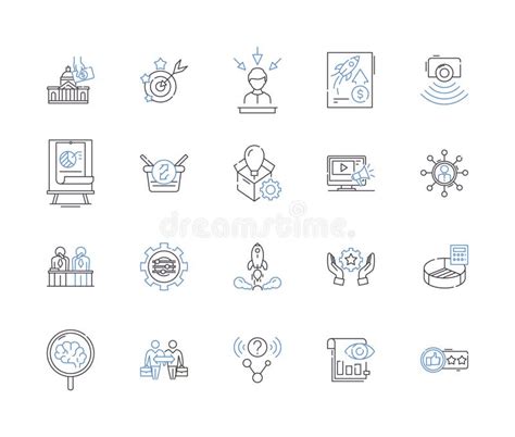 Strategy And Planing Outline Icons Collection Strategy Planning Designing Analysis Outline