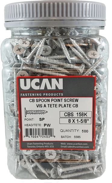 8x1 58 Drl Pt Wf Ph Hd Jug Of 500 Pcs Tool Academy