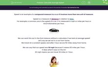 Calculate Average Speed Worksheet EdPlace