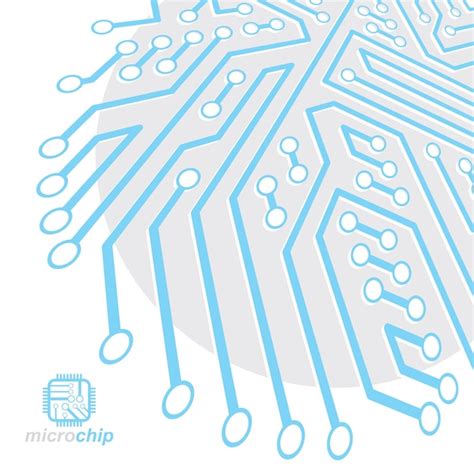 Premium Vector Futuristic Cybernetic Scheme Vector Motherboard