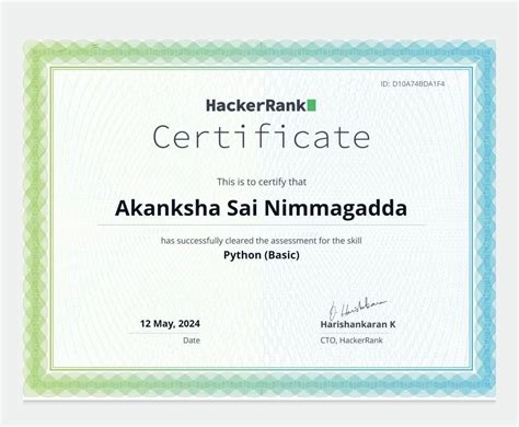 Akankshasai Nimmagadda On Linkedin Python Hackerrank