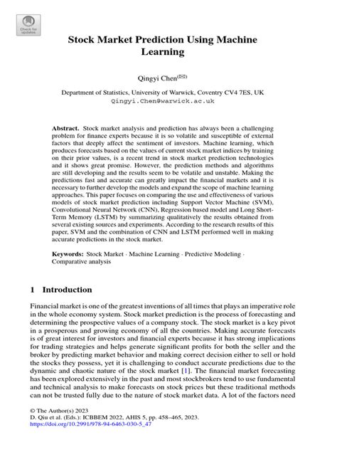 Stockmarketpredictionusingmachinelearning Pdf Machine Learning