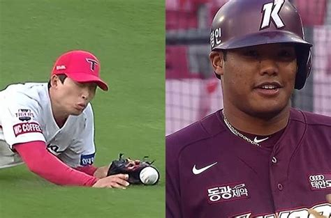 스포키 1회초 김호령 아쉬운 수비 러셀 선취 적시타
