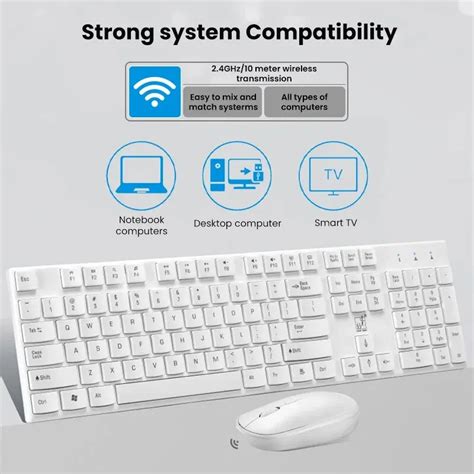 Usb 무선 키보드 데스크탑 노트북 키보드 마우스 세트 Dpi 1200 1600 사무실 게임 키보드 마우스 맥북 컴퓨터용