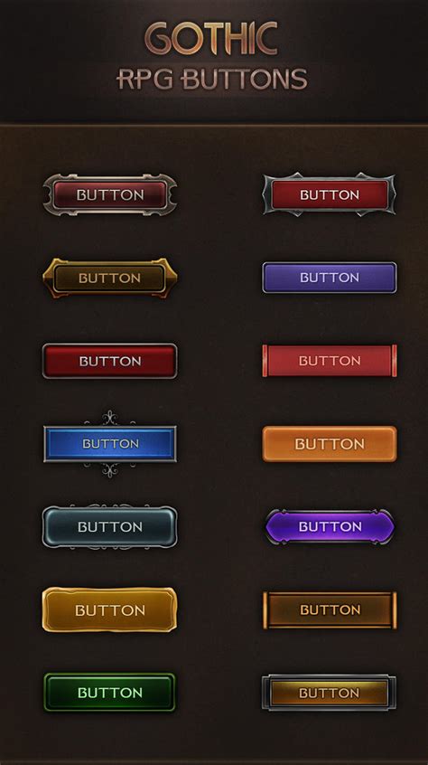 Gothic RPG Buttons By VengeanceMK On DeviantArt