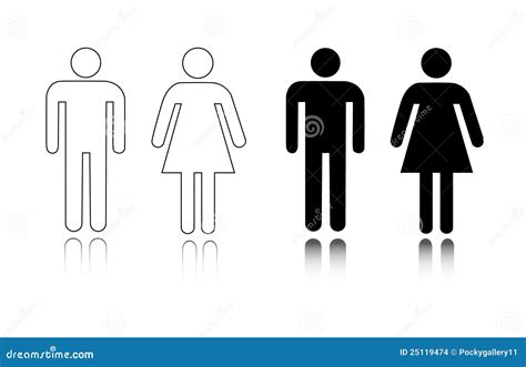 Restroom Icon Male And Female Stock Vector Illustration Of