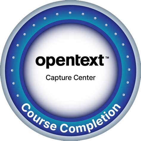 Opentext Course Completion Capture Center Credly