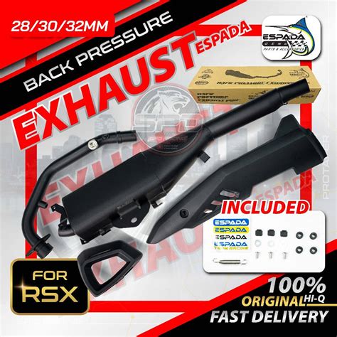 RS X Exhaust Set Espada Back Pressure MM MM MM Cutting Standard RSX ESPADA For