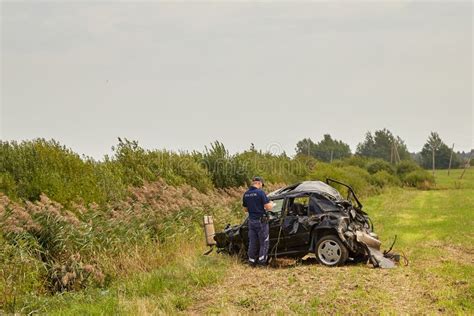 Ðars Body after Accident on a Road Editorial Image Image of injury
