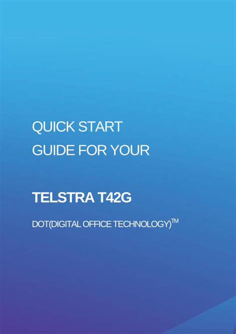 Pdf Quick Start Guide For Your Telstra · Pdf Filequick Start Guide For Your We Can