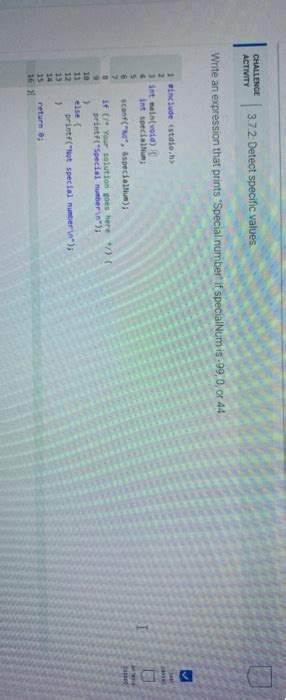 Solved Challenge Activity O 3 7 2 Detect Specific Values