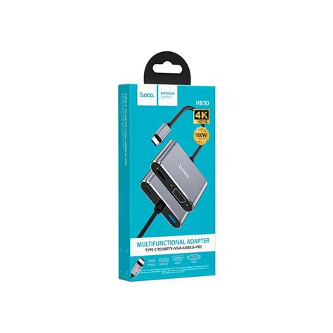 Hoco Hb30 Eco Type C Multifunctional Adapter Price In Bangladesh